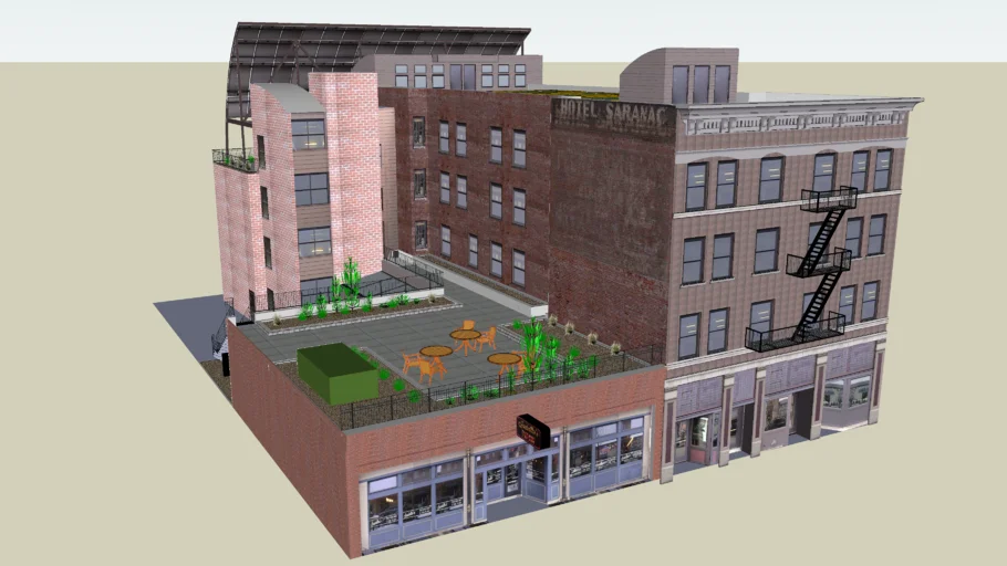 Saranac Building - Community Building Complex | 3D Warehouse