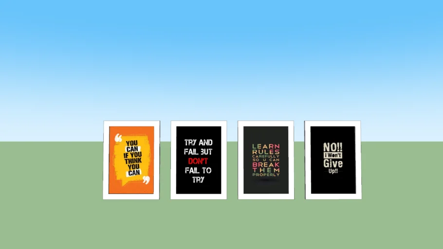 Motivational Frames Sketchup Model (6) | 3D Warehouse